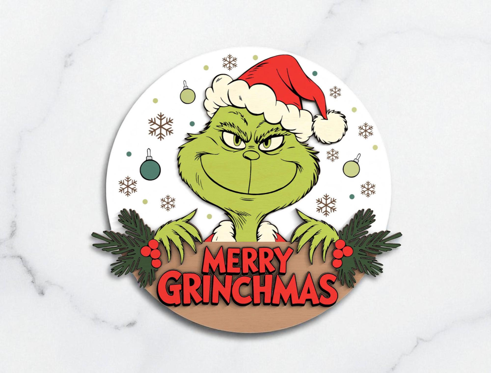 Merry Grinchmas Welcome Sign Laser Cut Digital SVG – Funny Christmas ...