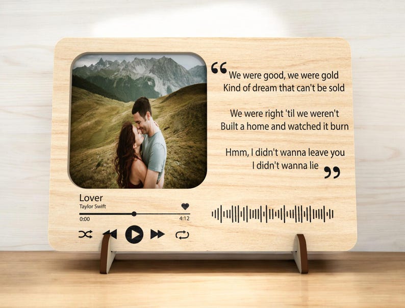 Personalized Song Lyric Plaque Digital File Laser Cut SVG | Laser Cut ...