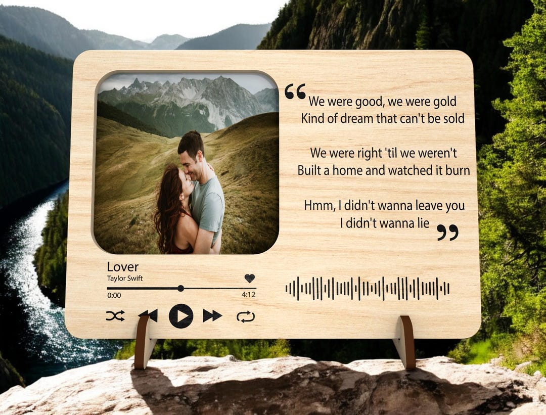 Personalized Song Lyric Plaque Digital File Laser Cut SVG | Laser Cut ...