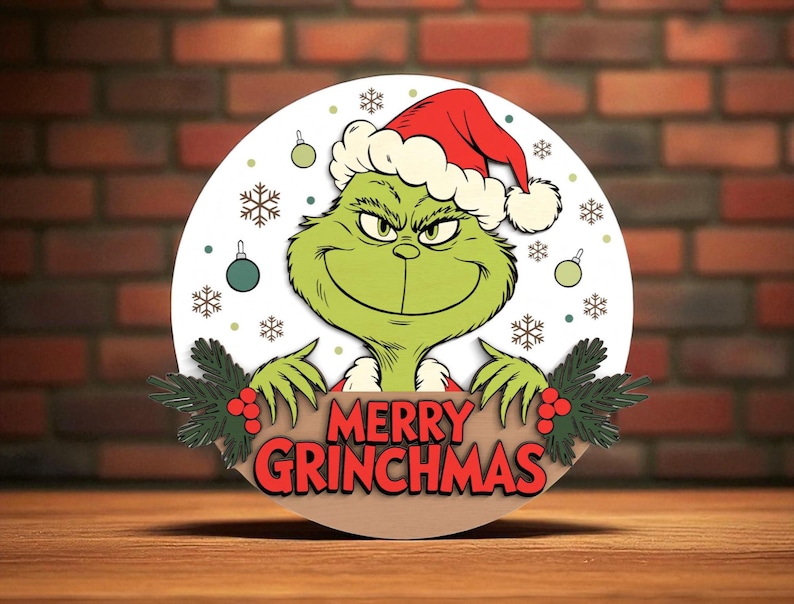 Merry Grinchmas Welcome Sign Laser Cut Digital SVG – Funny Christmas ...