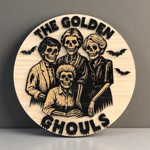 The Golden Ghouls Halloween Welcome Sign Laser Cut Digital Files SVG ...
