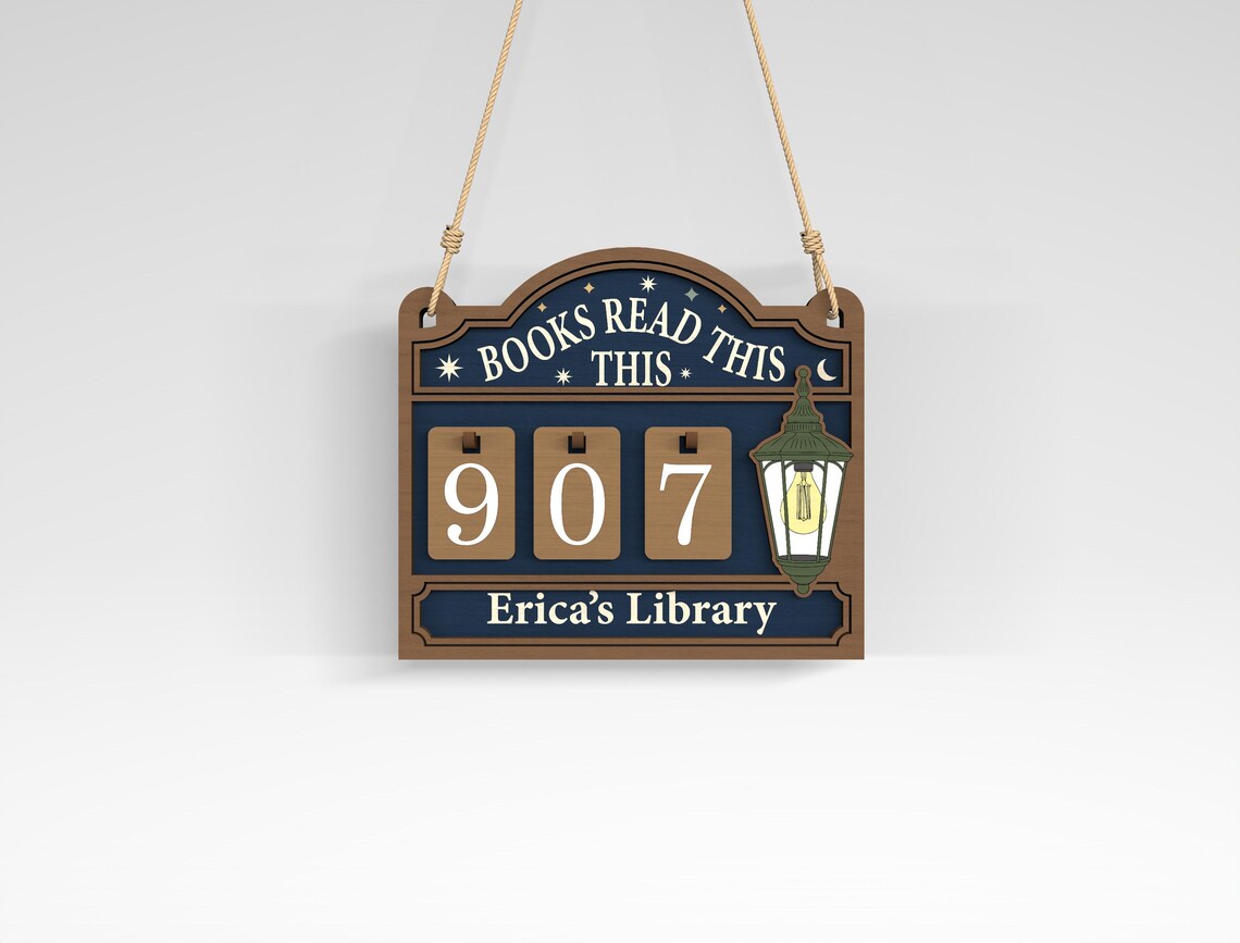 Books Read Tracker Laser Cut Digital Files SVG – Vintage Lantern ...