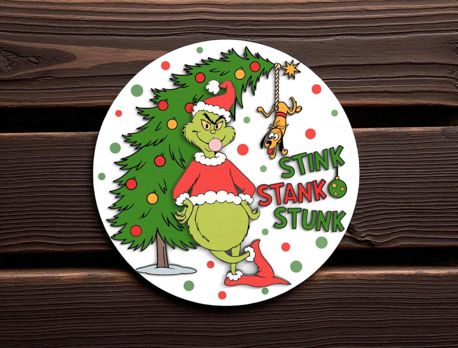 Stink Stank Stunk Grinch Christmas Welcome Sign Laser Cut Digital SVG ...