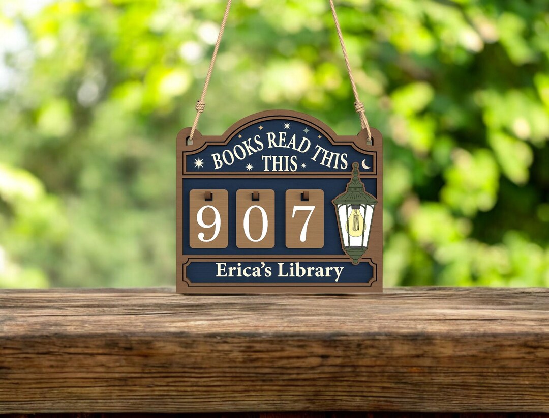 Books Read Tracker Laser Cut Digital Files SVG – Vintage Lantern ...