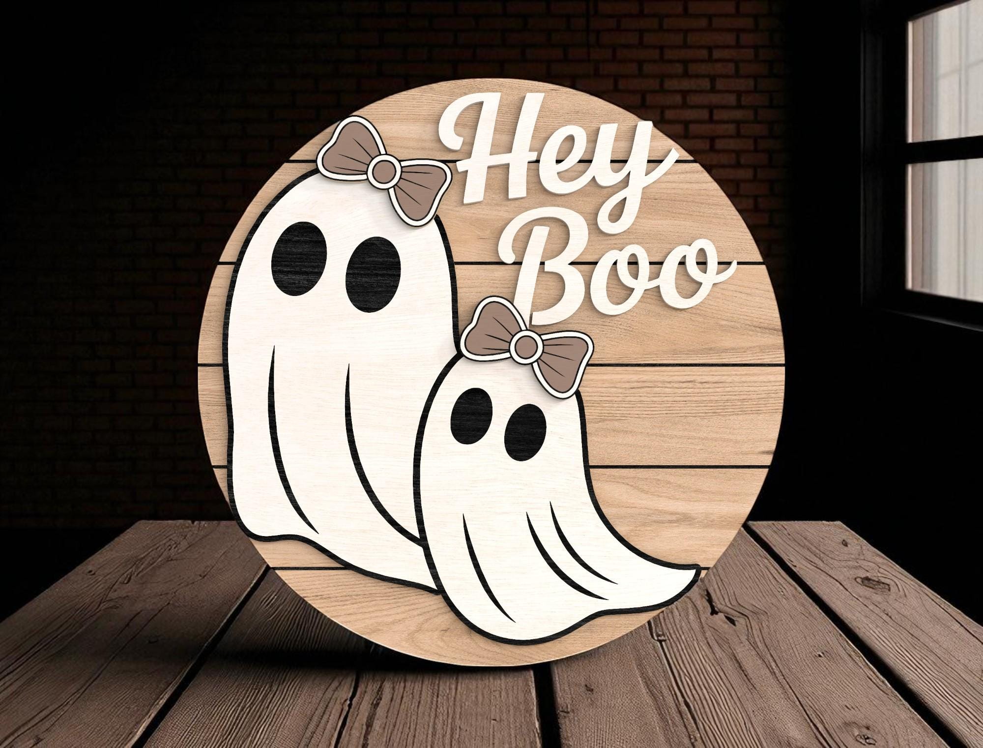 Hey Boo Welcome Sign Laser Cut Digital Files SVG – Laser Cut File for ...