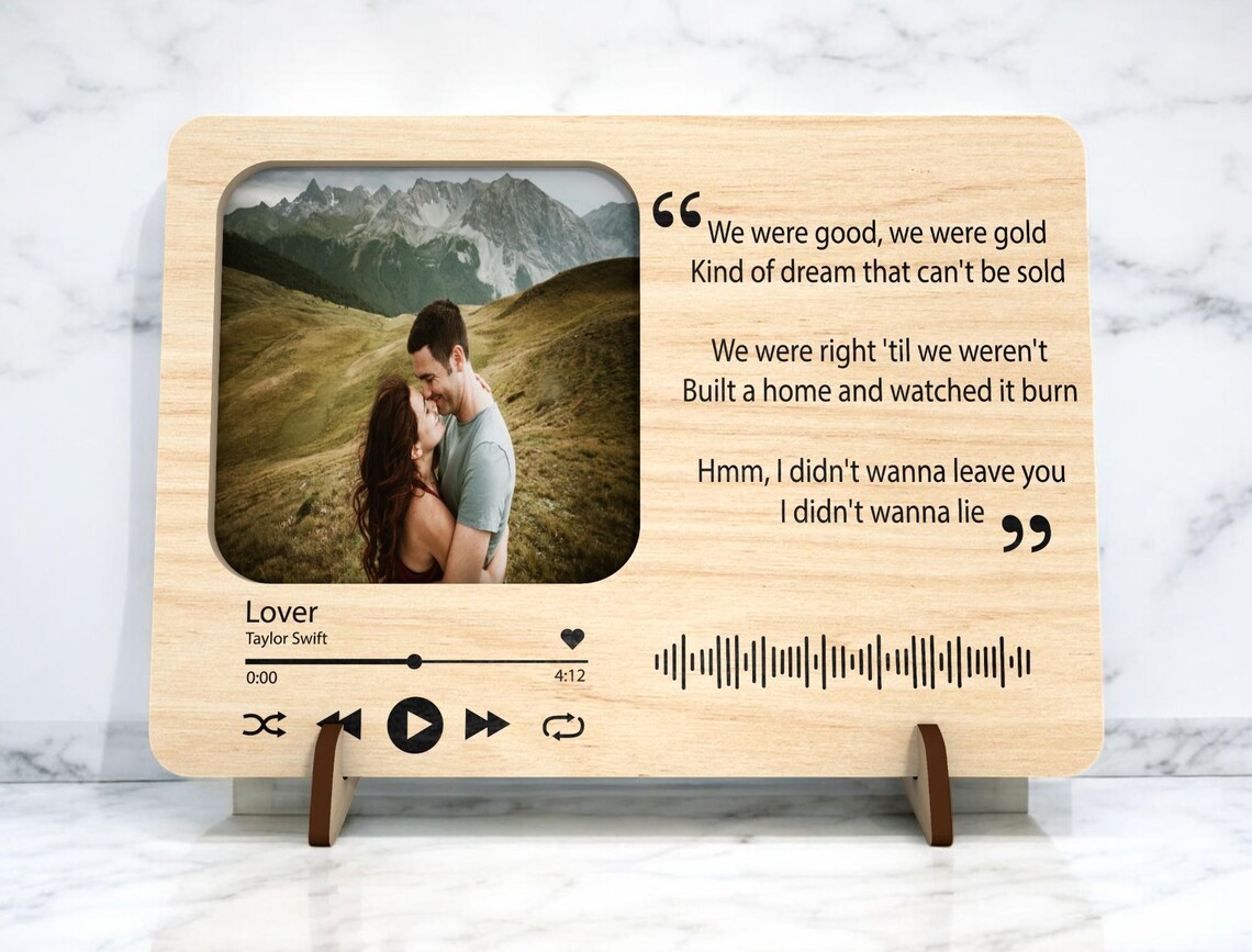 Personalized Song Lyric Plaque Digital File Laser Cut SVG | Laser Cut ...