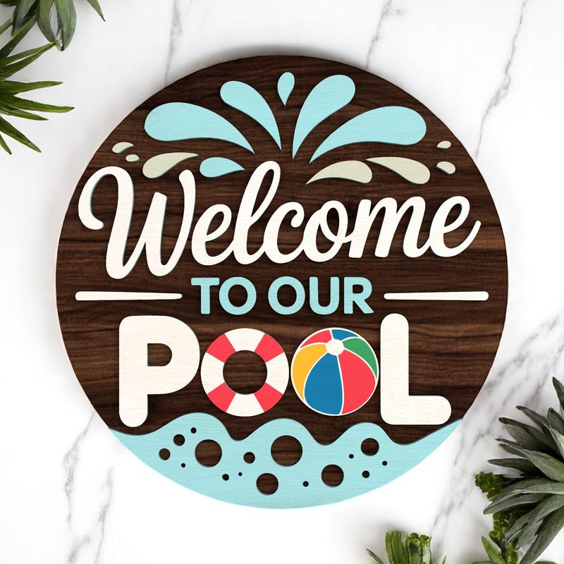 Pool Signs Svg - Etsy