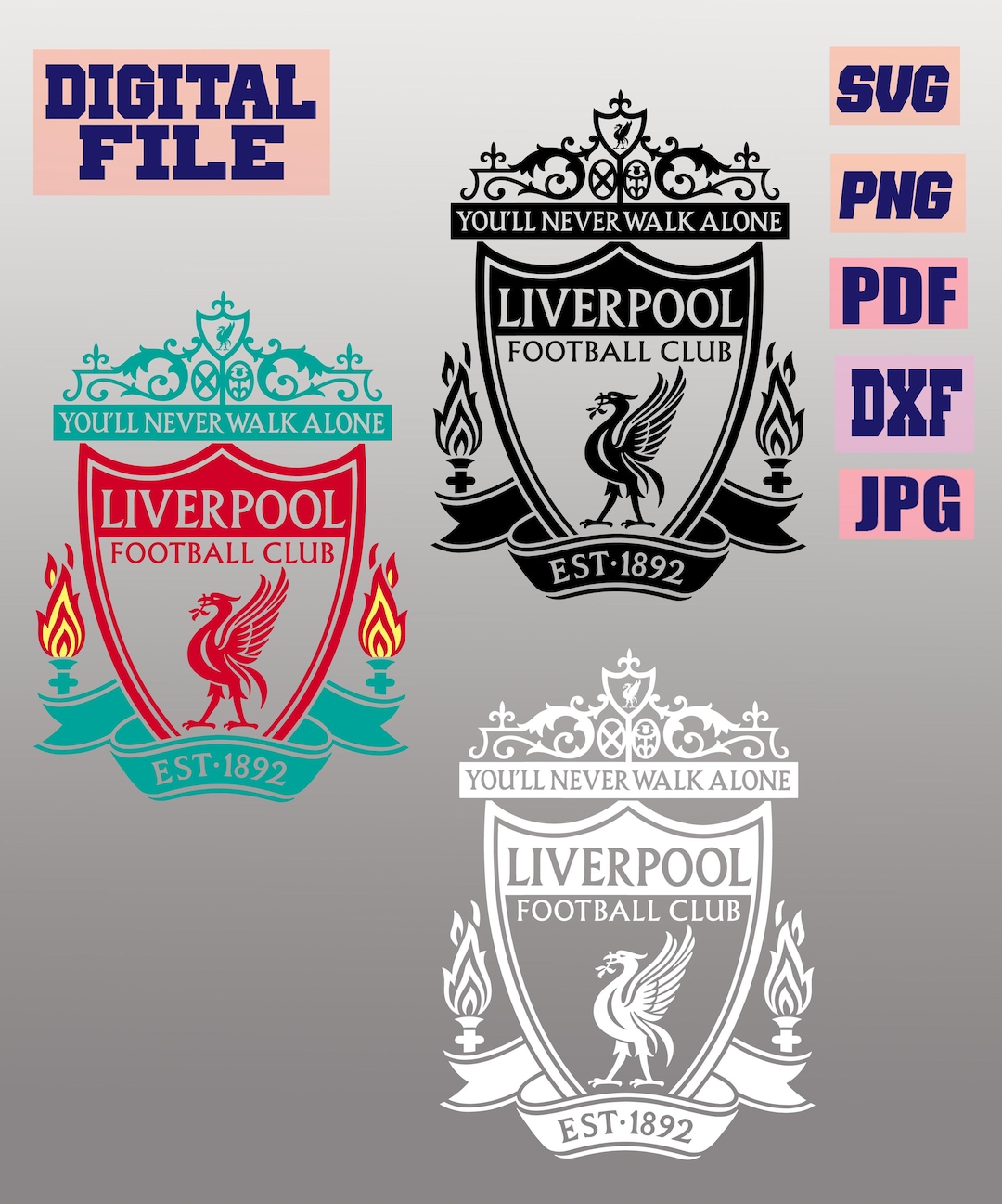 Svg/png/jpg/pdf/dxf Liverpool Cut File for Cricut .. Instant Download ...