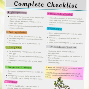 Houseplants Care Guide Chart – How to Grow and Care for Houseplants ...