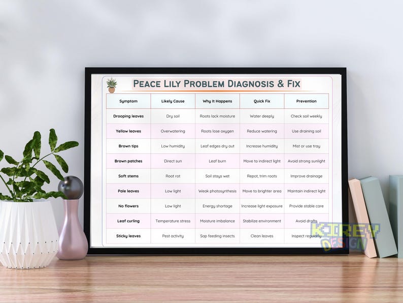 Peace Lily Care Printable | Why Peace Lilies Fail & How to Fix | 3 ...