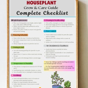 Houseplants Care Guide Chart – How to Grow and Care for Houseplants ...