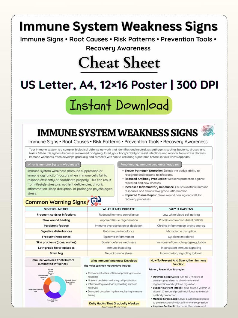 Immune System Weakness Signs Charts | Symptoms Causes Recovery ...