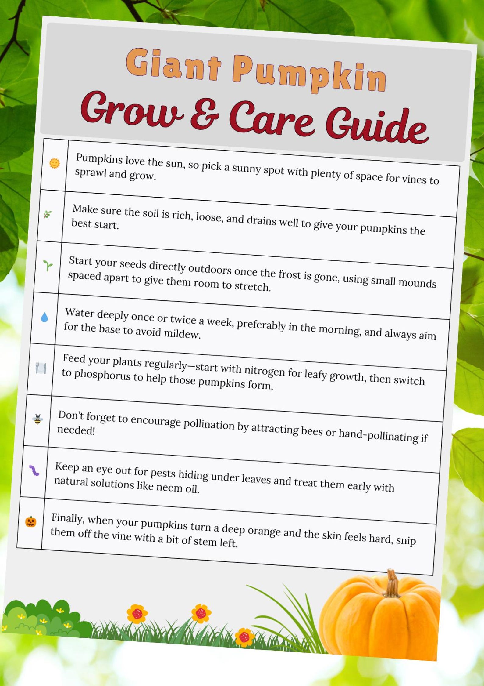 Giant Pumpkin Care Guide – How to Grow and Care for Giant Pumpkin ...