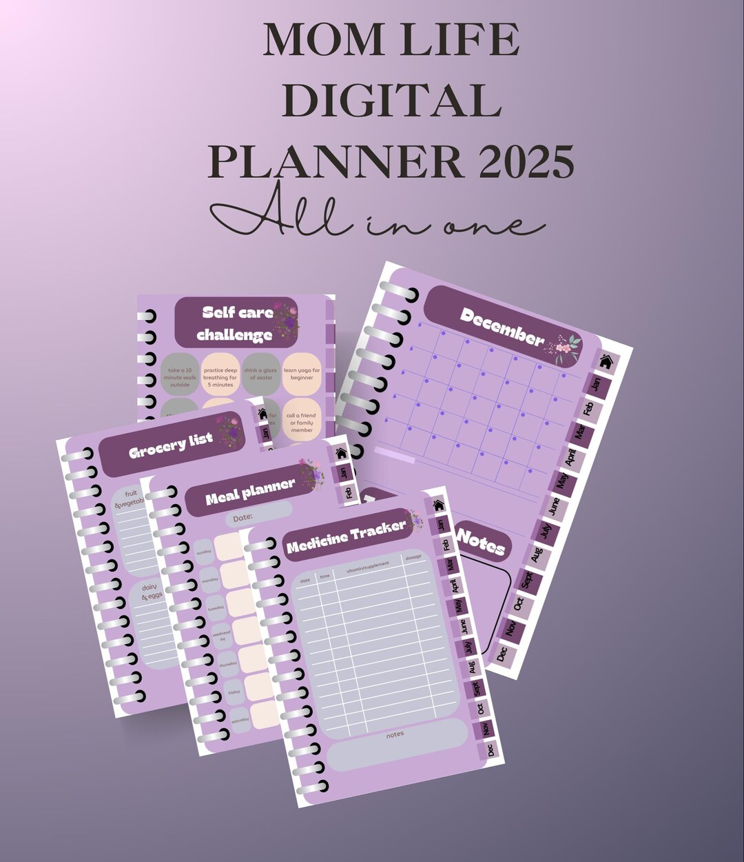 2025 Digital Mum Life Planner | All-in-one Mom Organizer | Daily ...