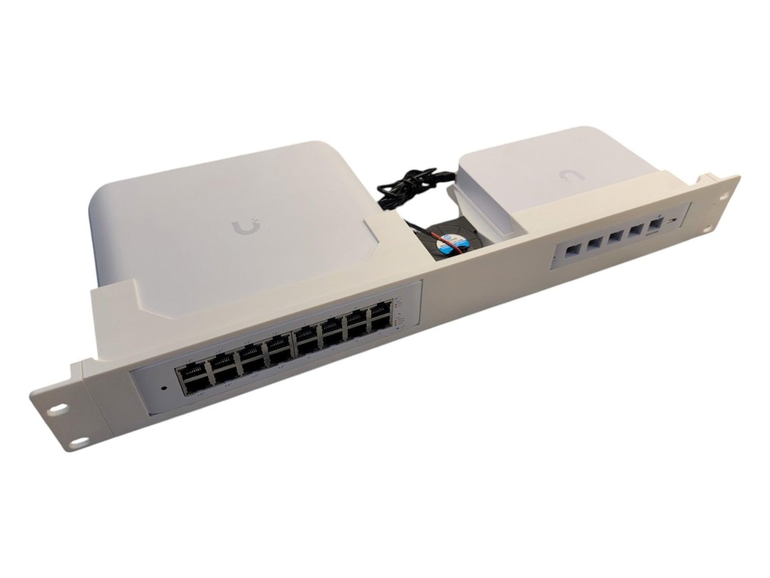 19" 1.5U Network Rack Mount for Unifi Lite 16 Poe Switch and Cloud ...