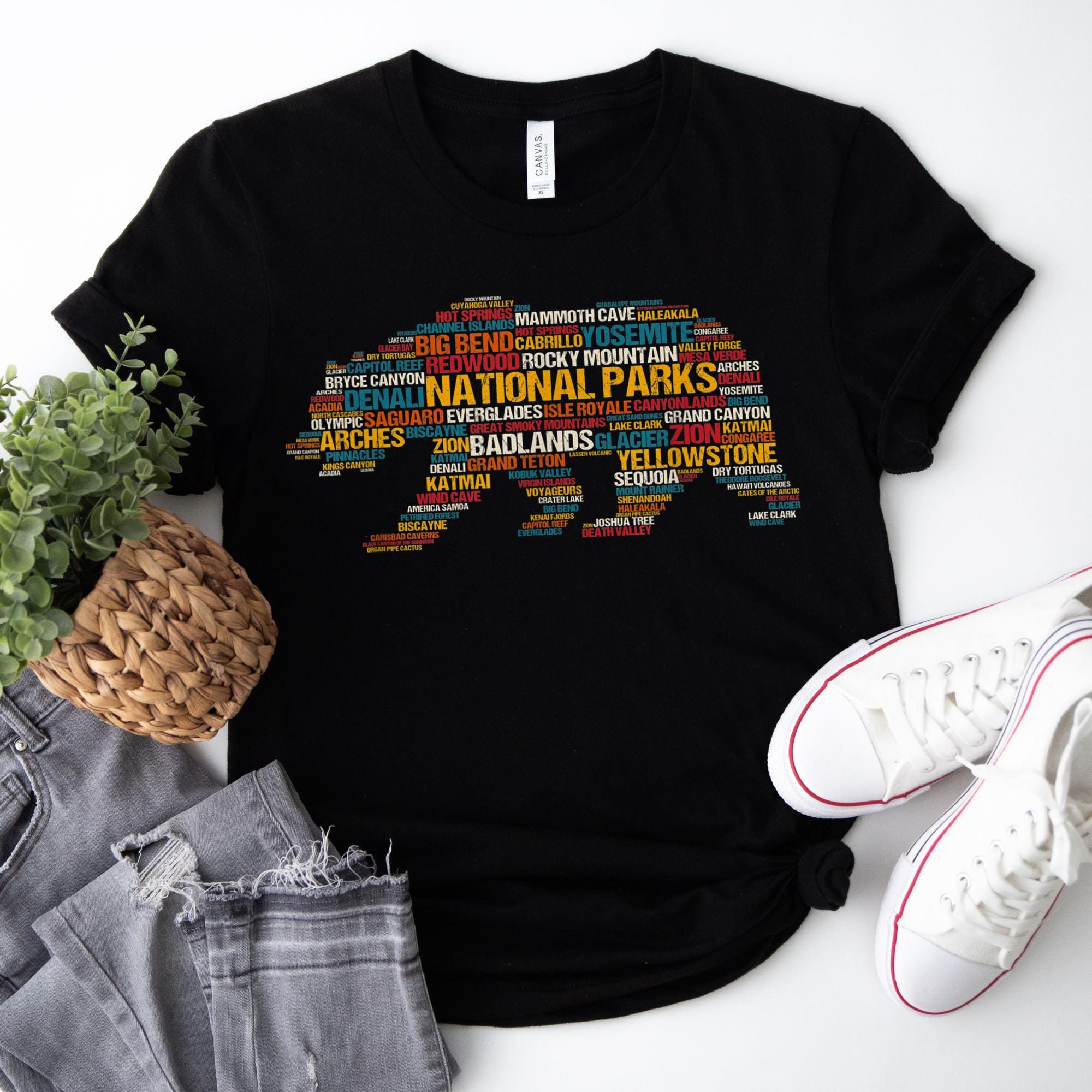 National Parks Shirt, US National Park Gifts, 63 Parks List, Park Lover ...