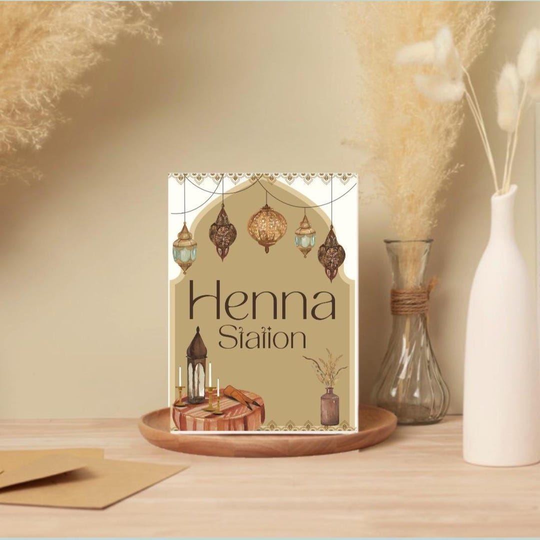 Henna Station Sign | Henna Tattoo Station Sign | Instant Download ...