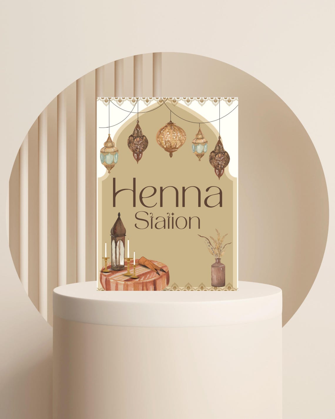 Custom Henna Station Sign: Mehndi Party Decor (digital Download) | Boho ...