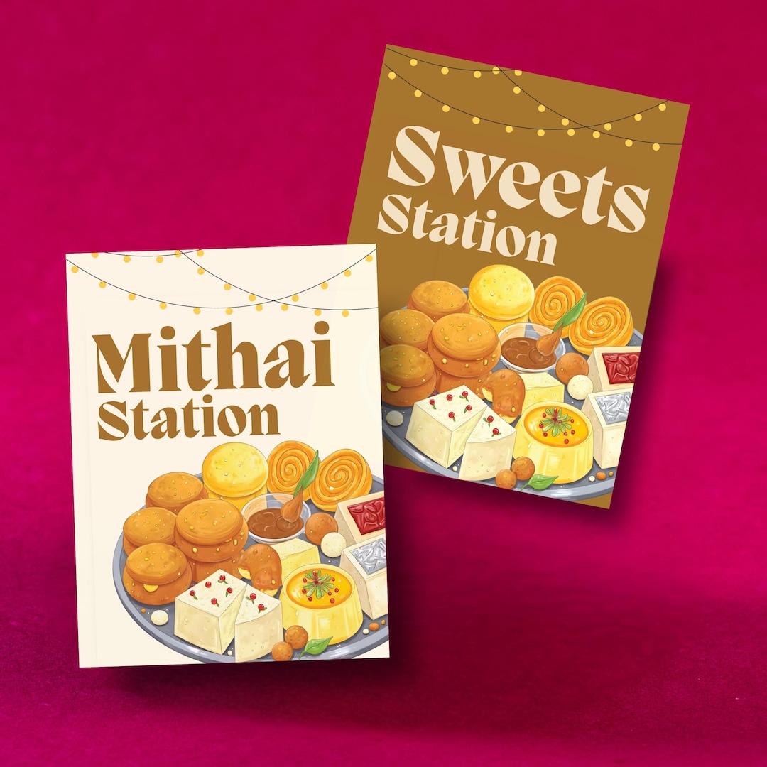 Custom Mithai Station Sign: South Asian Sweets Table Decor (digital ...