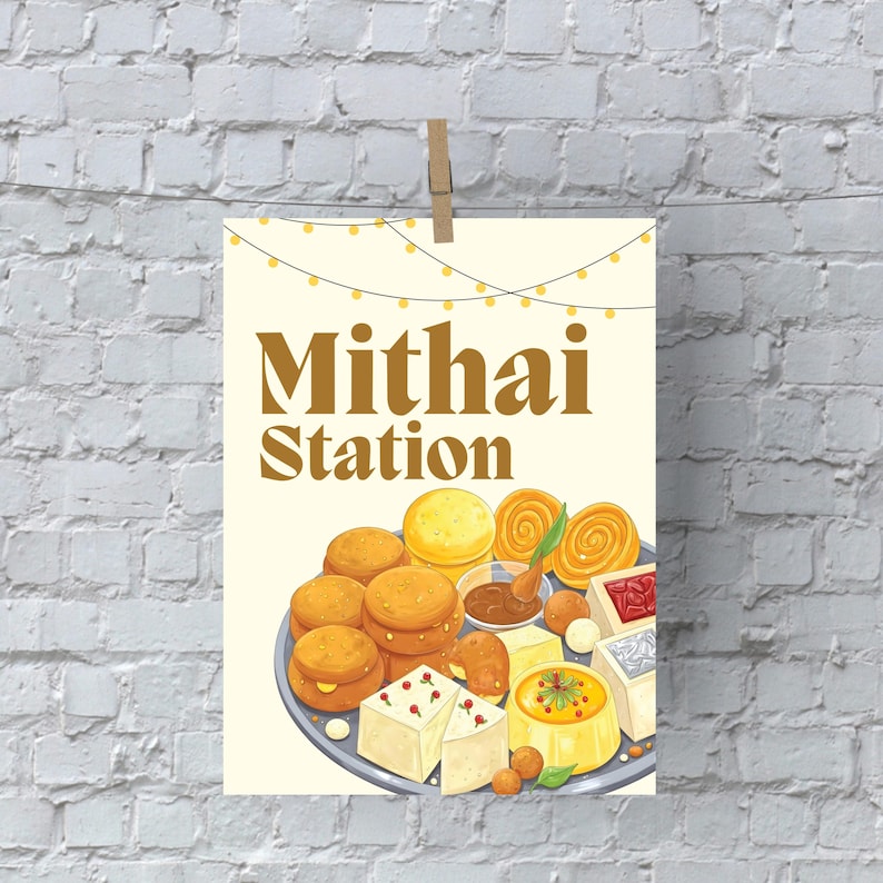 Custom Mithai Station Sign: South Asian Sweets Table Decor (digital ...