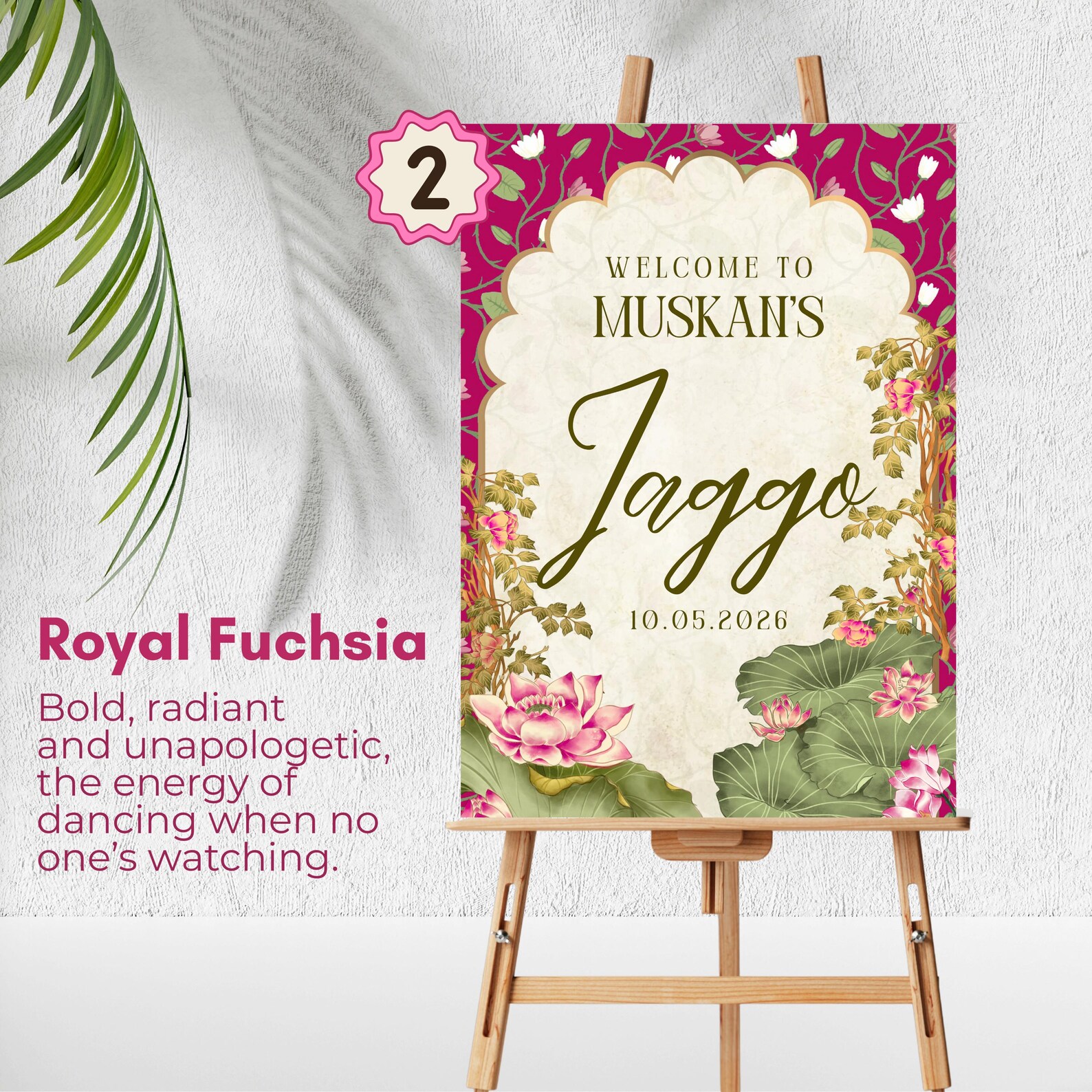 Custom Floral Wedding Welcome Sign: Mehndi, Haldi, Nikah (digital Print ...