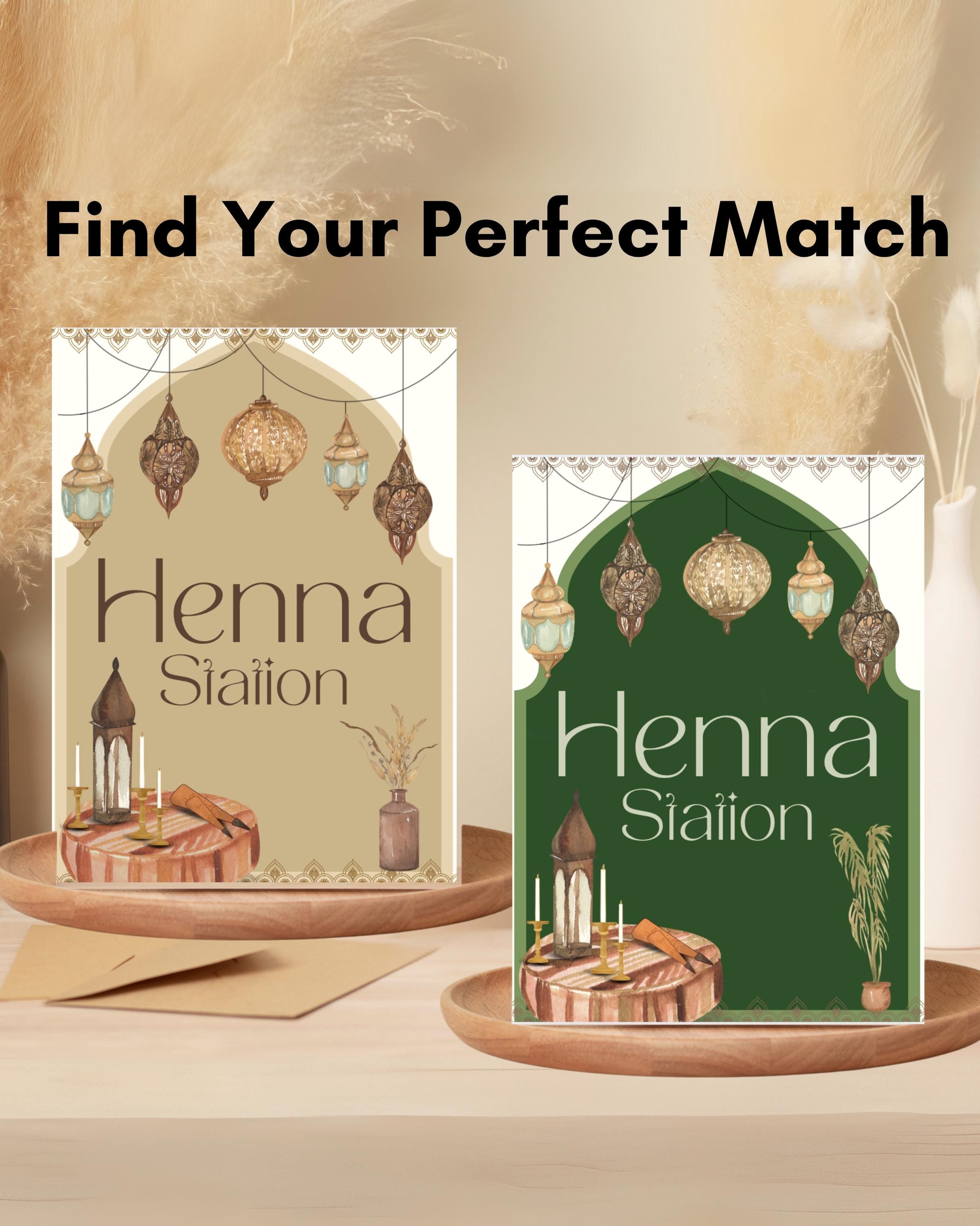 Custom Henna Station Sign: Mehndi Party Decor (digital Download) | Boho ...