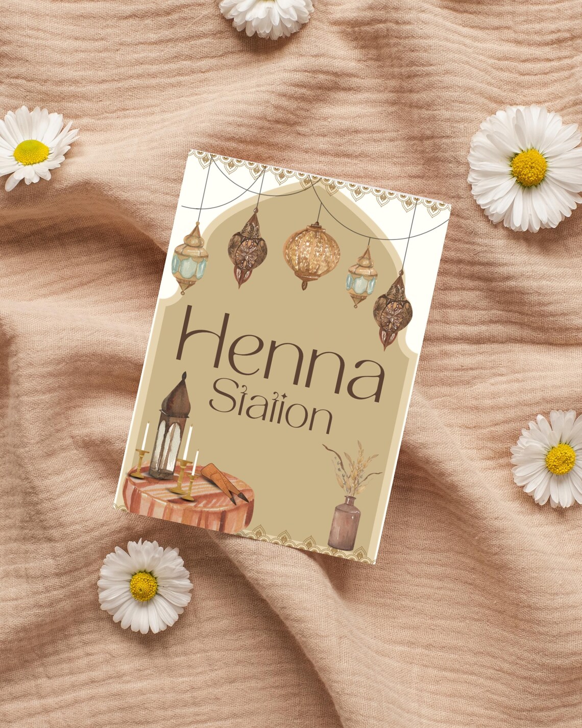 Custom Henna Station Sign: Mehndi Party Decor (digital Download) | Boho ...
