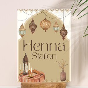 Custom Henna Station Sign: Mehndi Party Decor (digital Download) | Boho ...