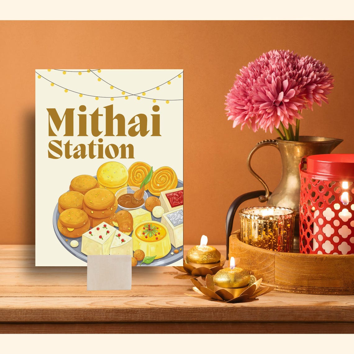 Custom Mithai Station Sign: South Asian Sweets Table Decor (digital ...