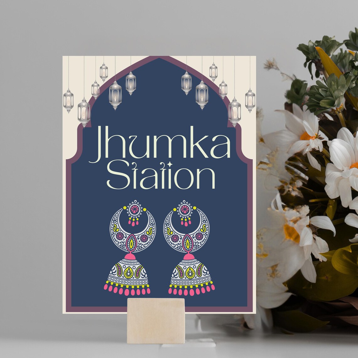 Jhumka Station Sign | Earring and Accessories Bar | Personalized ...