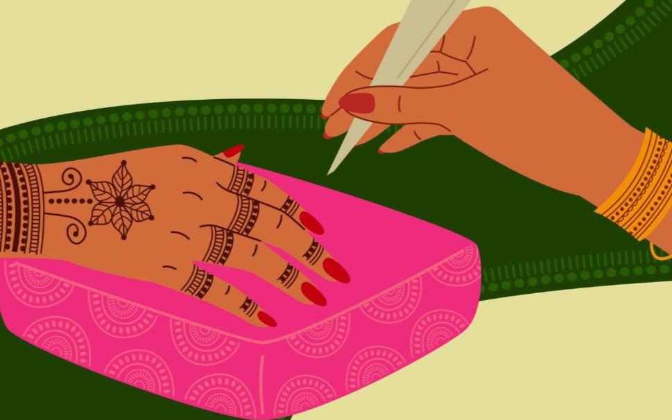 Custom Henna Station Sign: Green Palm Grove Mehndi Decor (PDF & PNG) - Etsy