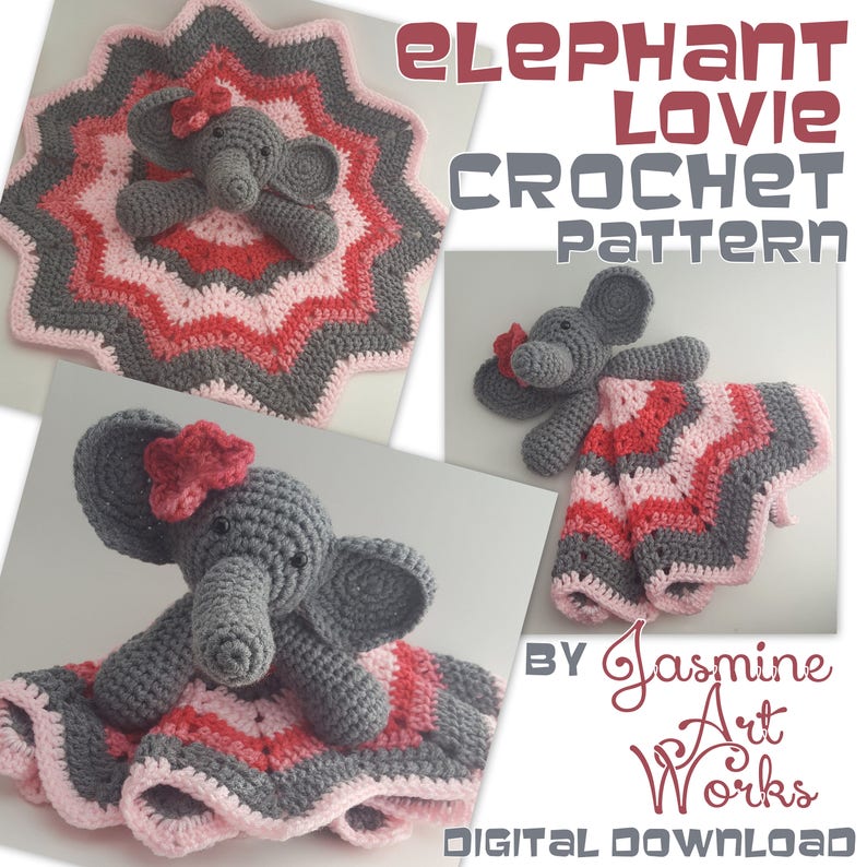 Elephant Lovie and Friend Crochet Pattern Bundle - Etsy