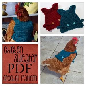 Chicken Sweater Crochet Pattern - Etsy