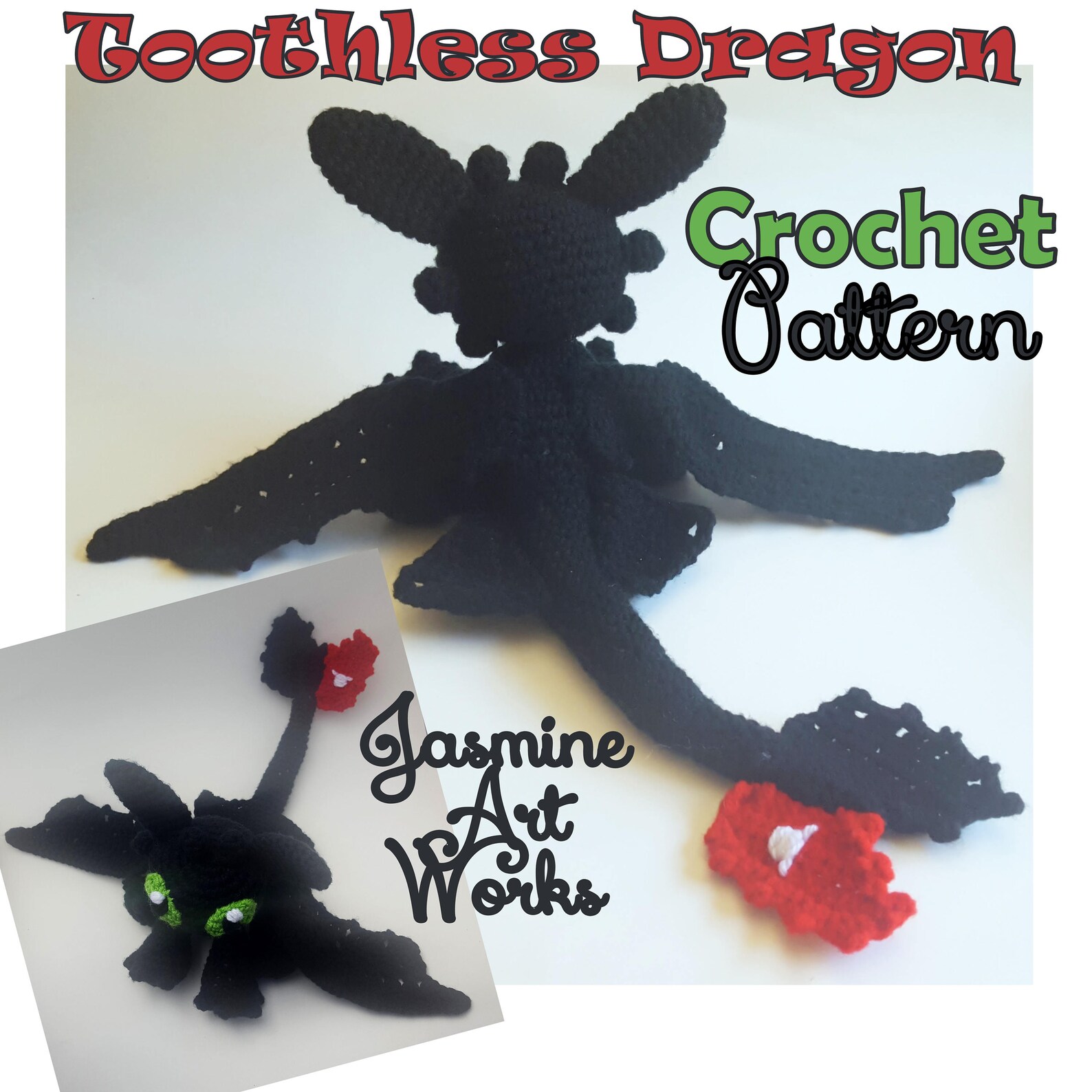 Toothless Dragon Crochet Pattern - Etsy