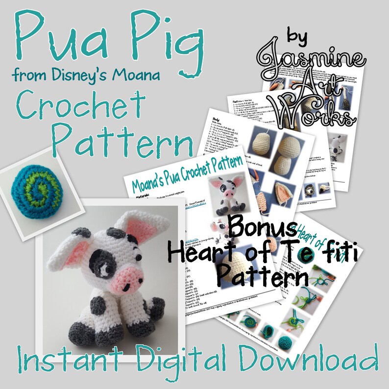 Pua Pig Crochet Pattern | Etsy Canada