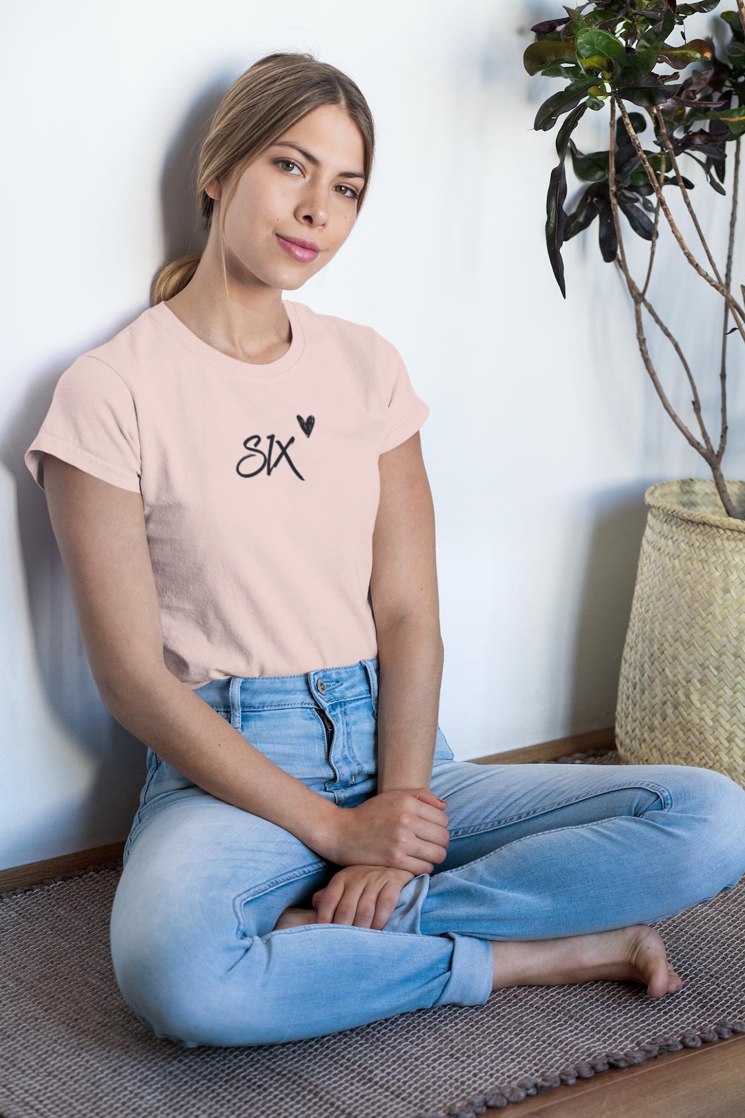 Tall Girl T-shirt: Six With Heart Apostrophe - Etsy
