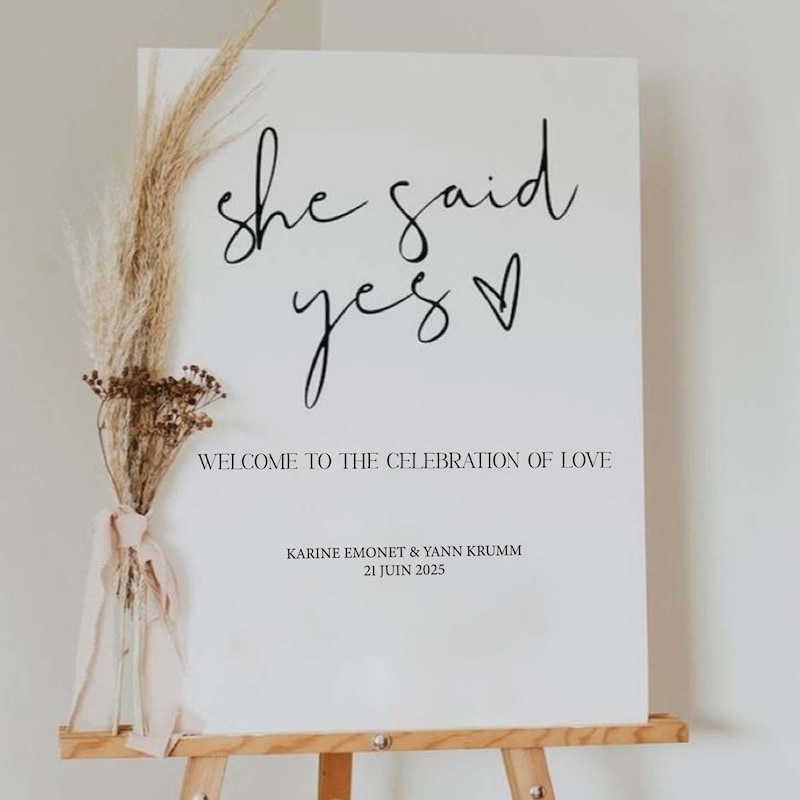 She Said Yes Banner - Etsy