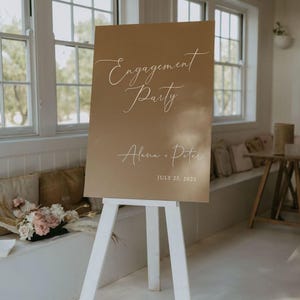 Acrylic We're Engaged Sign, Modern Engagement Party Sign, She Said Yes ...