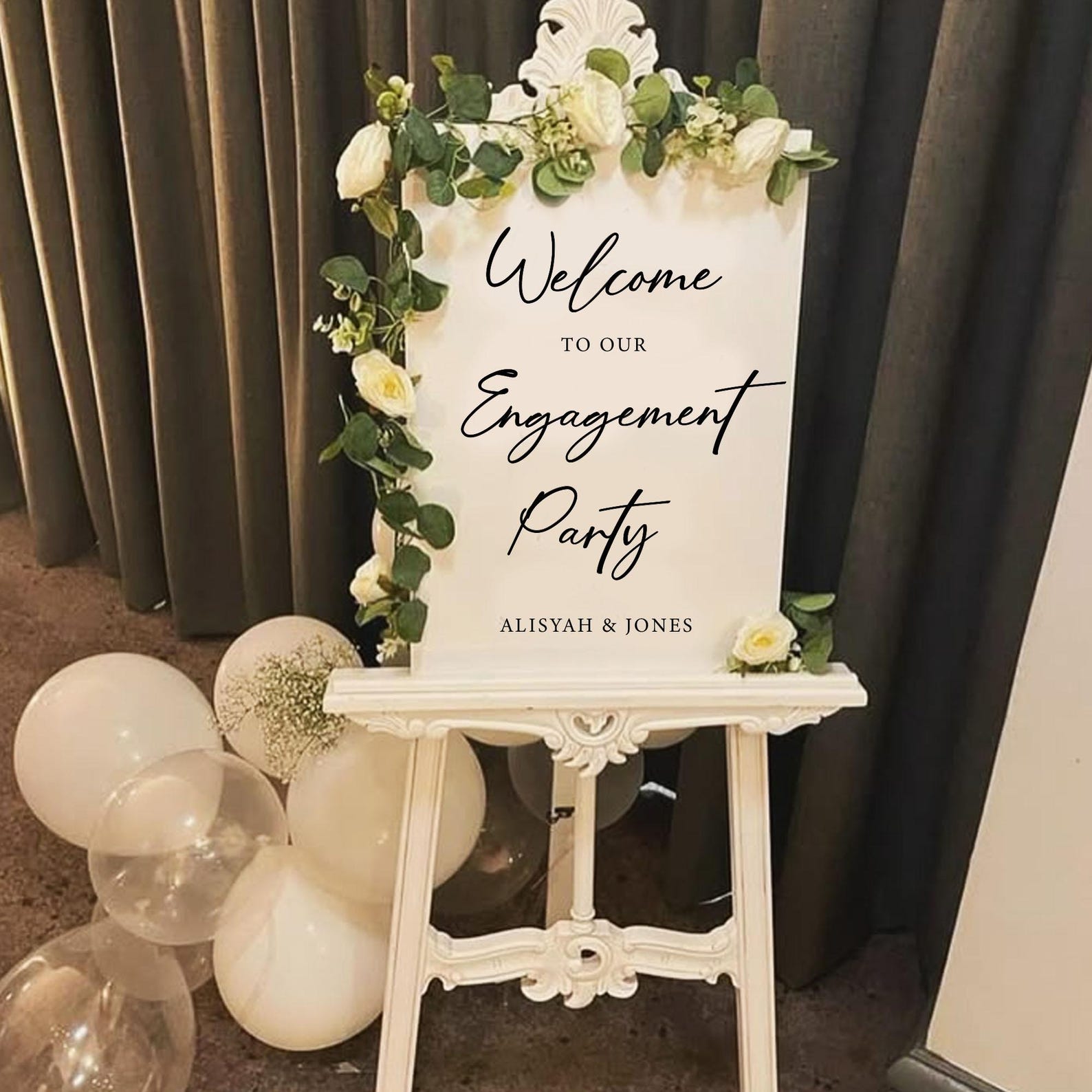 Acrylic We're Engaged Sign, Modern Engagement Party Sign, She Said Yes ...