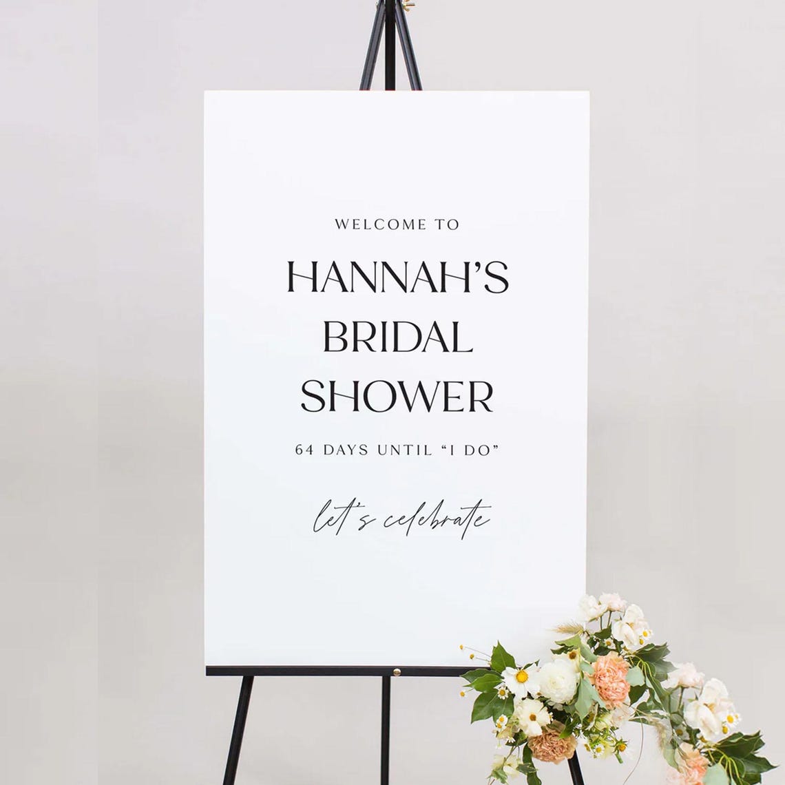 Custom Portrait Acrylic Bridal Shower Sign, Personalized Acrylic ...