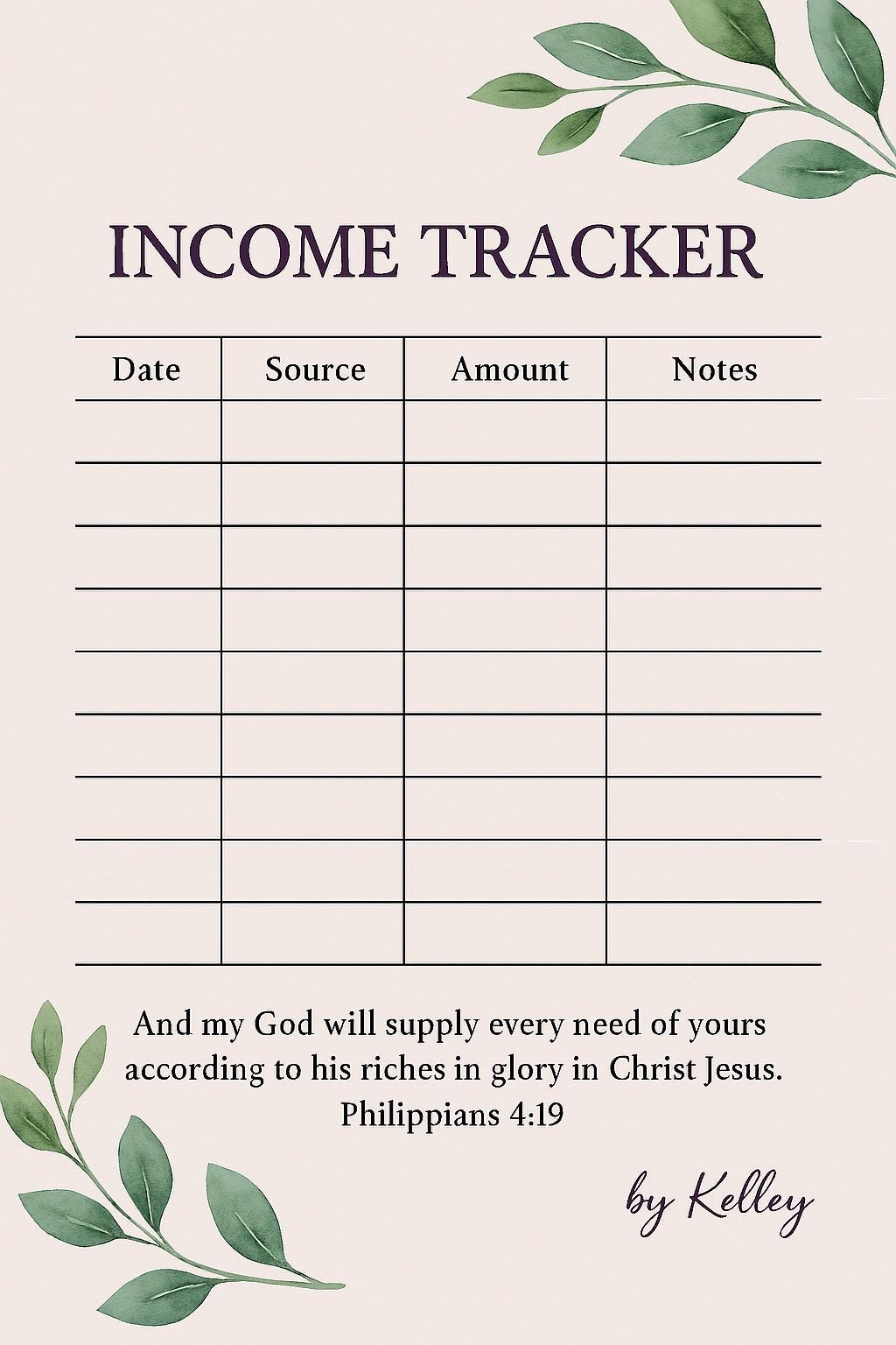 Christian Budget Planner: Faith & Finance, Tithing Tracker (PDF ...