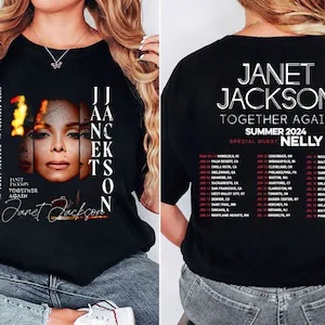 Janet Jackson 2024 Tour Shirt, Janet Jackson Together Again Summer 2024 ...