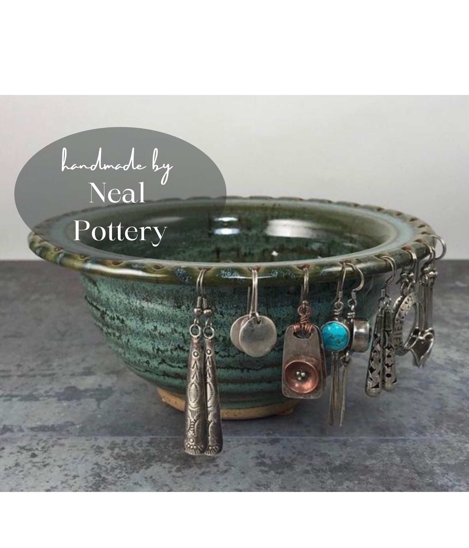 Earring Bowl Jewelry Bowl Earring Holder-jewelry Organizer Mossy Green ...