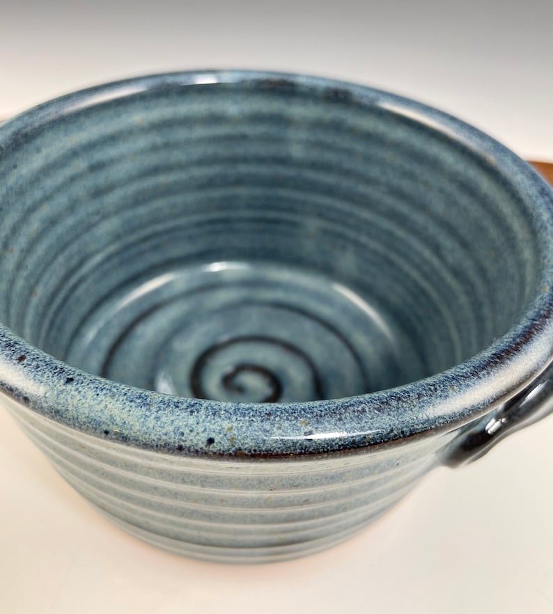 Bread Baker Pottery Bread Baking Pot in Blue Glaze 12 | Etsy