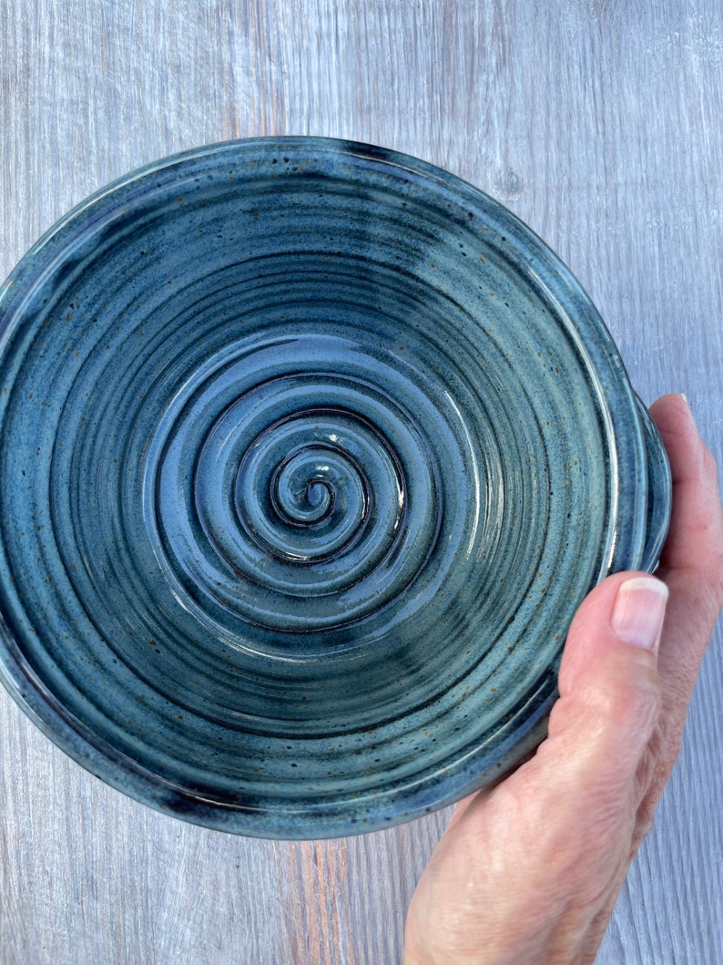 Bread Baker Pottery Bread Baking Pot in Blue Glaze 12 - Etsy