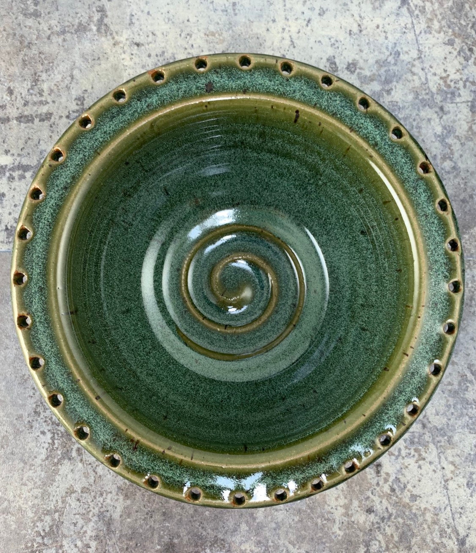 Earring Bowl Jewelry Bowl Earring Holder-jewelry Organizer Mossy Green ...