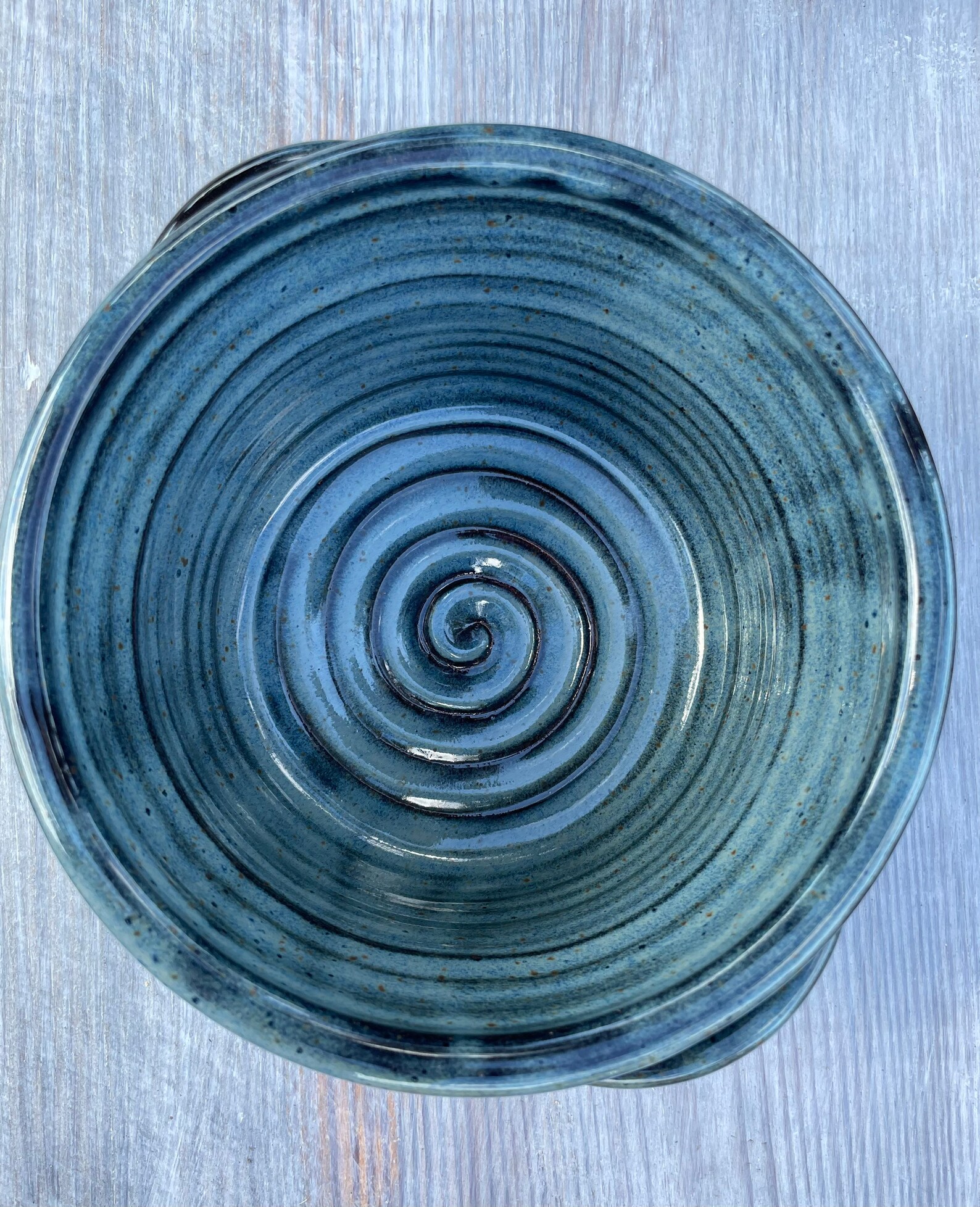 Bread Baker Pottery Bread Baking Pot in Blue Glaze 12 - Etsy