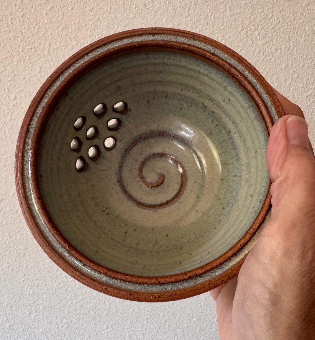 Mini Berry Bowl, Berry Strainer, Berry Cup, Small Pottery Berry Bowl ...