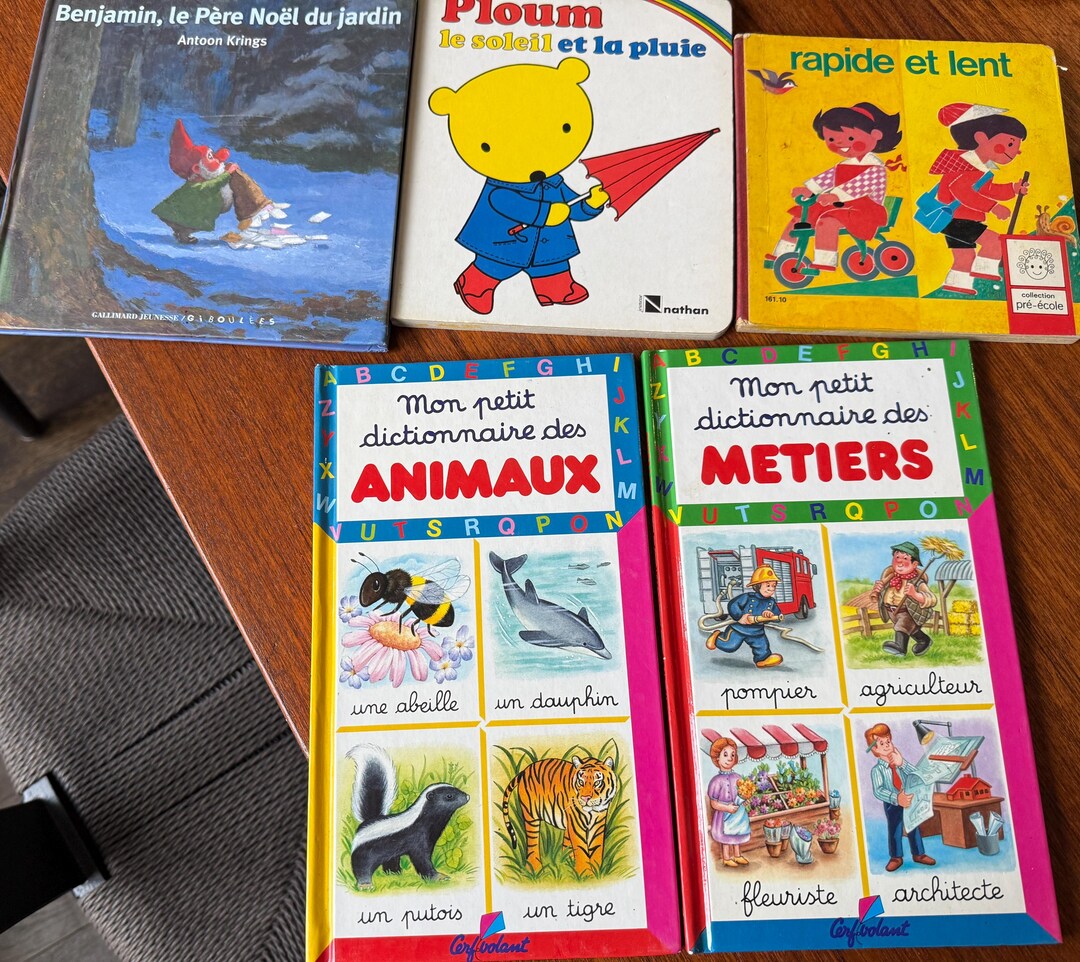 5 Vintage Childrens Books in French Education Teach French France - Etsy