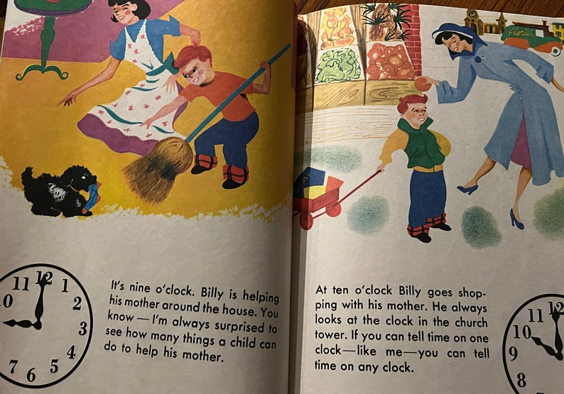 1980 My Clock Book Learn to Tell Time - Etsy